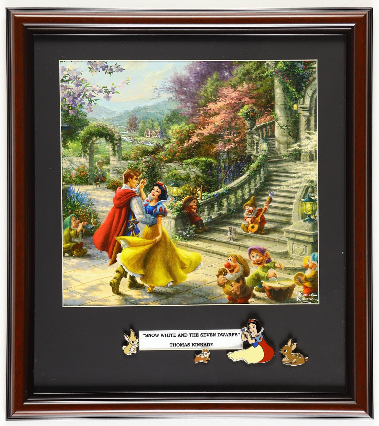 Thomas Kinkade Walt Disney's "Snow White" Custom Framed Print Display ...