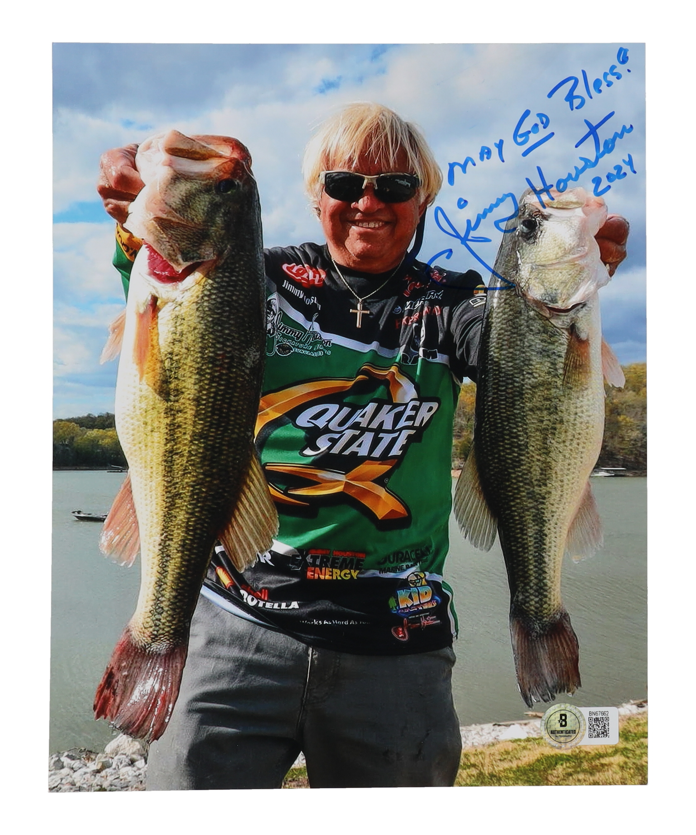 Jimmy Houston Signed 8x10 Photo Inscribed "May God Bless! 2024" (Beckett) | Pristine Auction