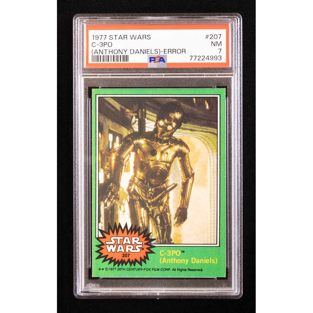 C-3PO 1977 Topps Star Wars #207A Anthony Daniels Error (PSA 7 ...