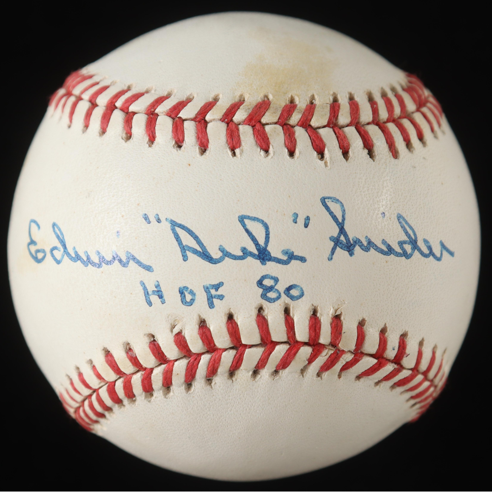 Duke Snider Signed ONL Baseball Inscribed "HOF 80" (JSA) | Pristine Auction