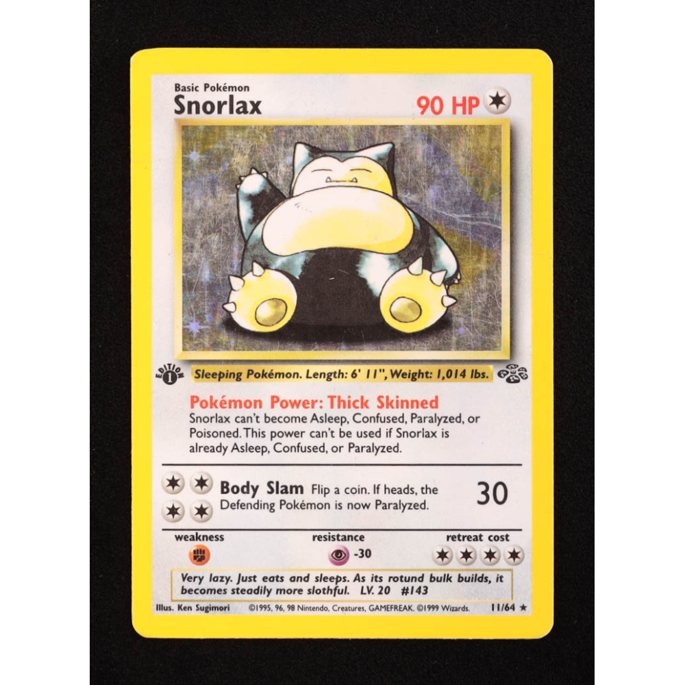 Snorlax 1999 Pokemon Jungle 1st Edition #11 HOLO | Pristine Auction