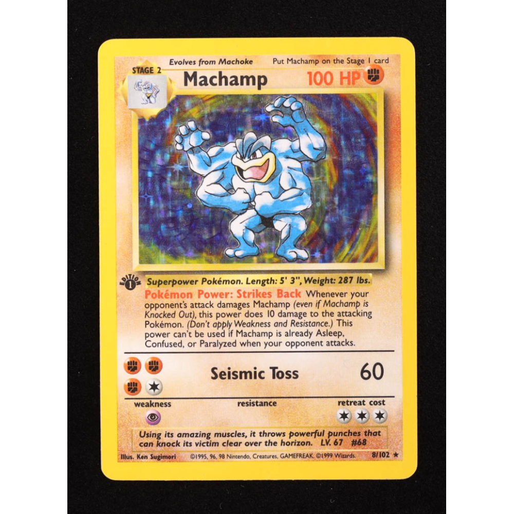 Machamp 1999 Pokemon Base 1st Edition #8 Holo | Pristine Auction