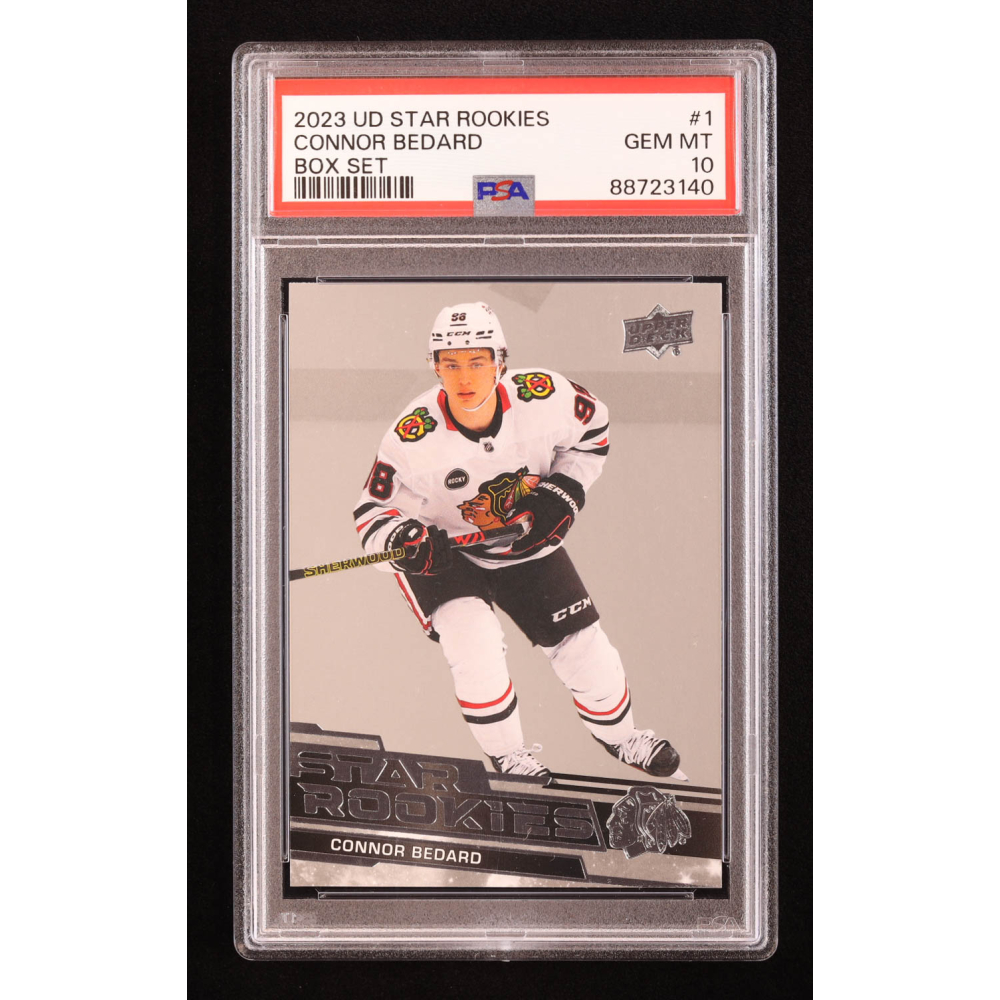 Connor Bedard 2023-24 Upper Deck Star Rookies #1 RC (PSA 10) | Pristine ...