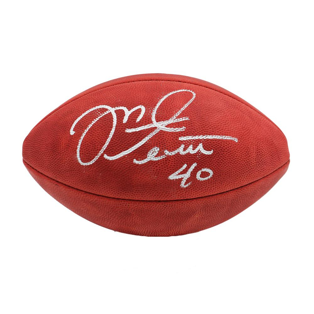 Mike Alstott Signed Official NFL "The Duke" Buccaneers Logo Football ...