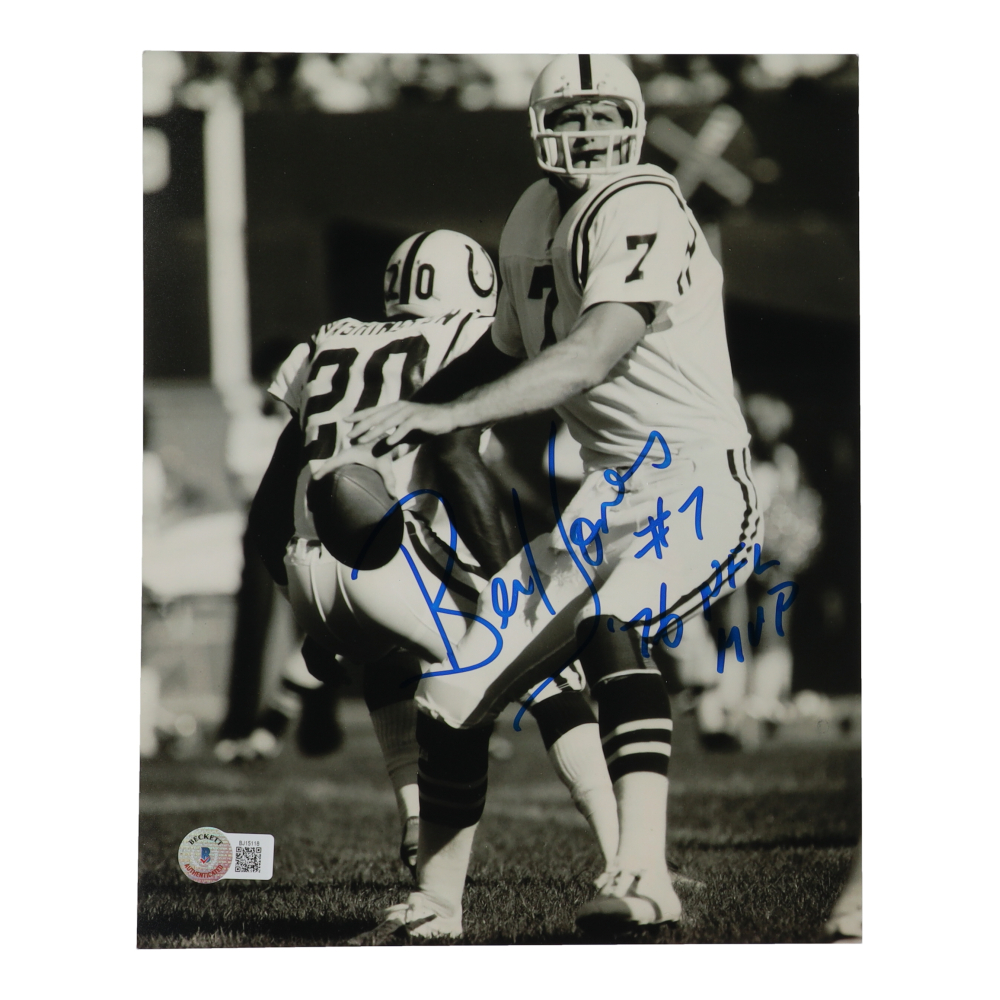Bert Jones Signed Colts 8x10 Photo Inscribed "'76 NFL MVP" (Beckett) | Pristine Auction