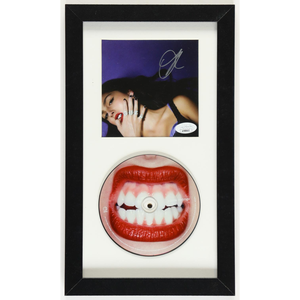 Olivia Rodrigo Signed Custom Framed "Guts" CD Album Insert Display With ...