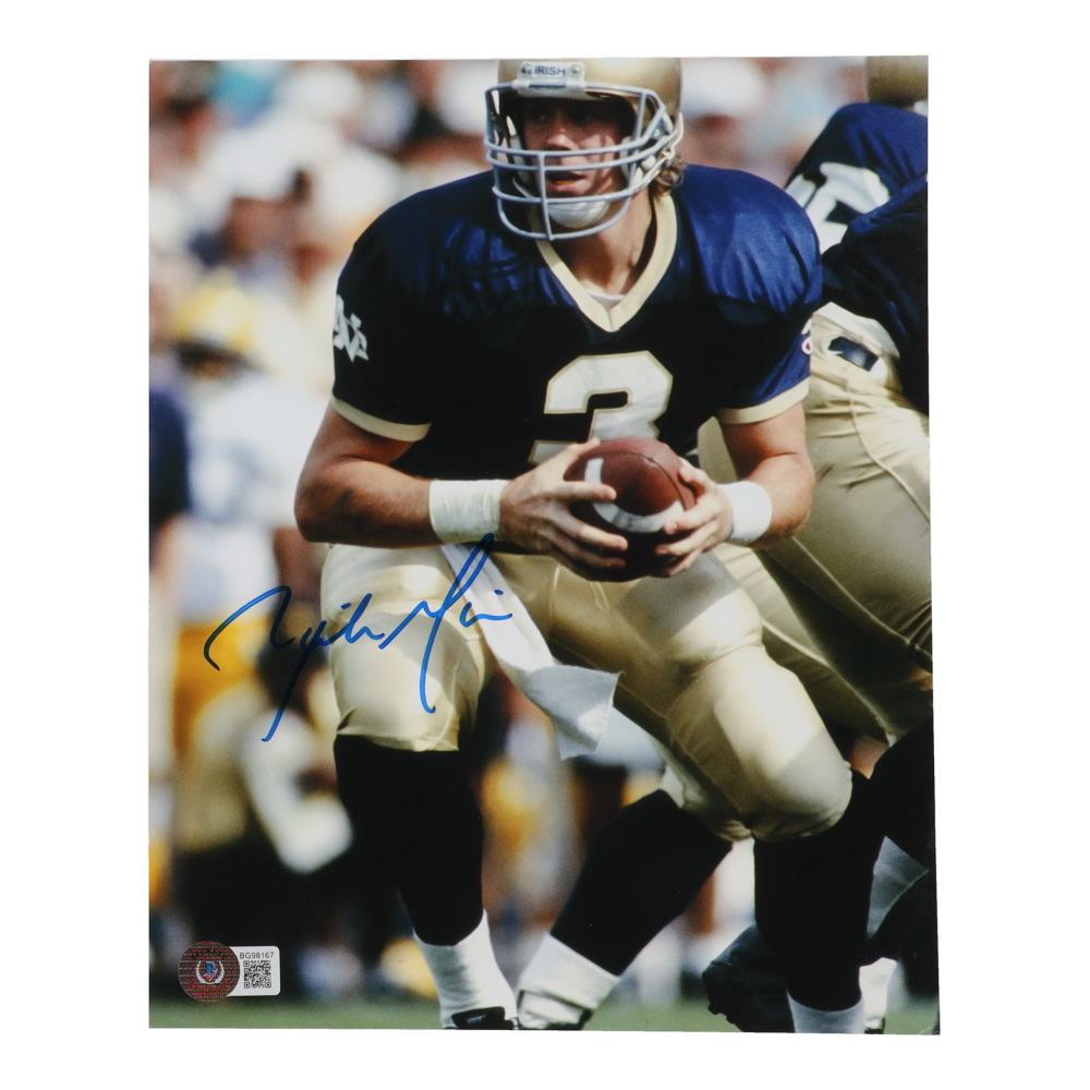 Rick Mirer Signed Notre Dame Fighting Irish 8x10 Photo (Beckett ...