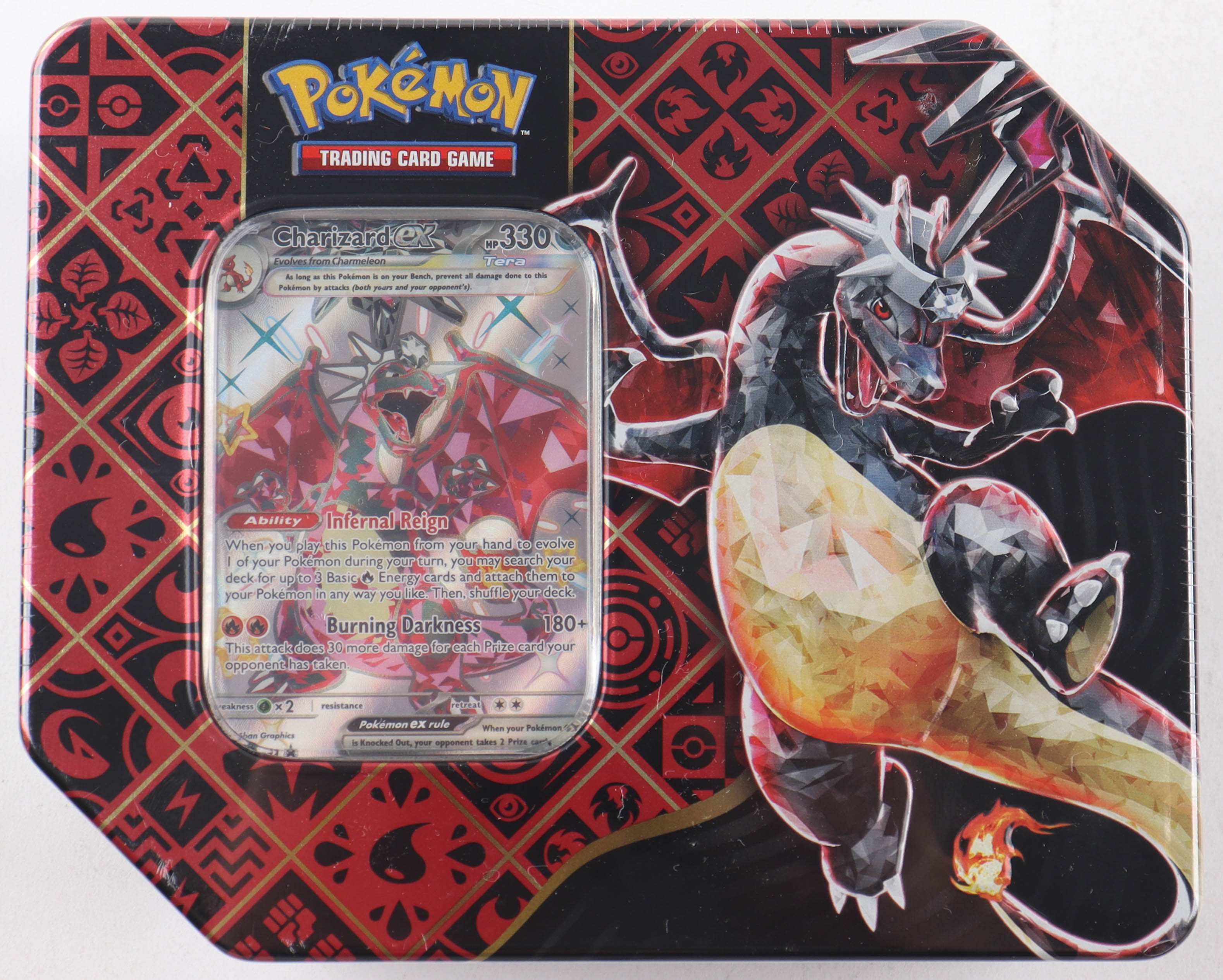 Pokemon Scarlet & Violet: Paldean Fates Shiny Charizard EX Tin With (5 ...