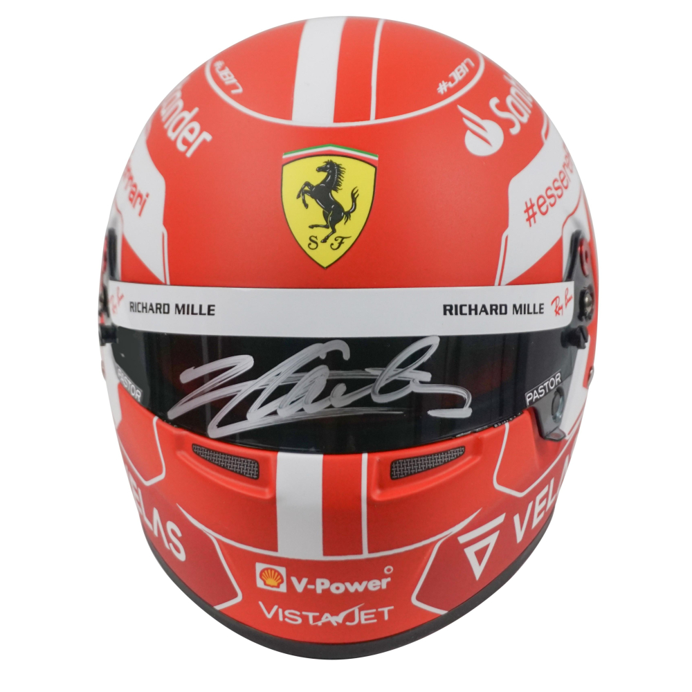 Charles Leclerc Signed Ferrari 1:2 Scale Racing Mini Helmet (Beckett ...
