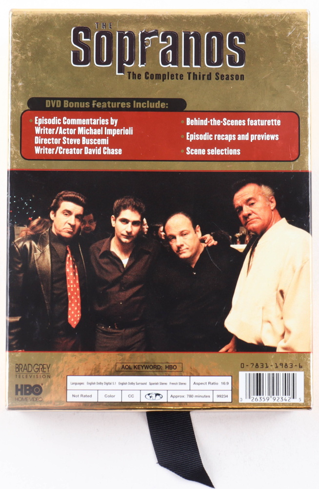 "The Sopranos" Complete Third Season DVD Set Cast-Signed by (5) with Edie Falco, Aida Turturro ...