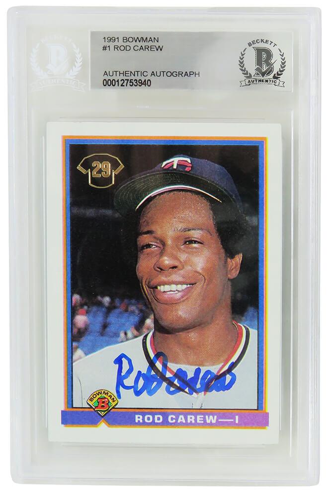 Rod Carew Signed 1991 Bowman #1 (BGS) | Pristine Auction