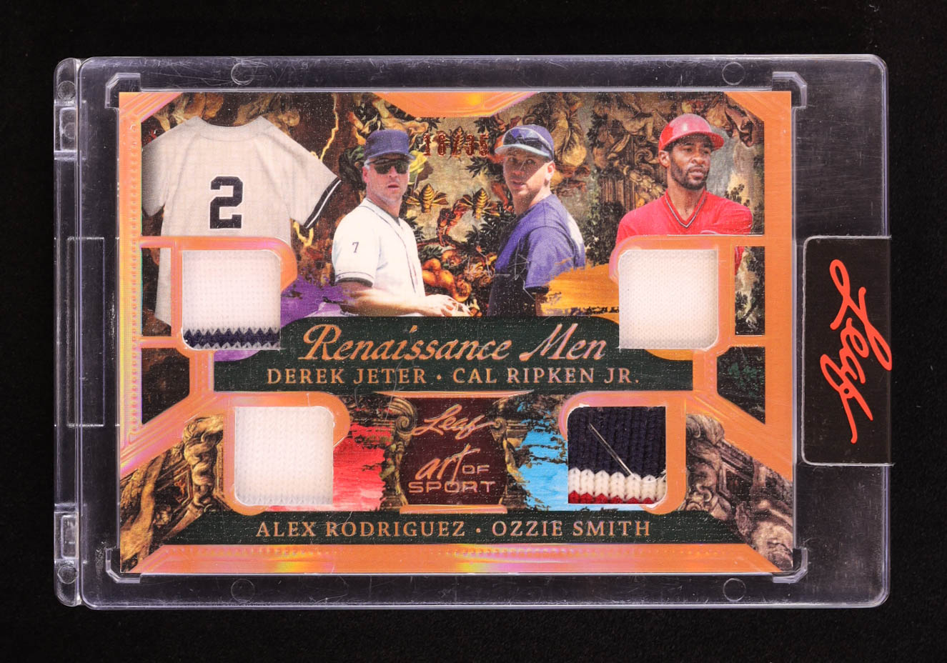 Derek Jeter / Cal Ripken Jr. / Alex Rodriguez / Ozzie Smith 2023 Leaf ...