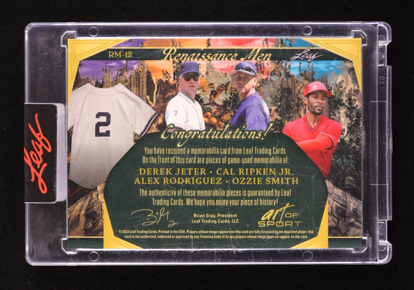 Derek Jeter / Cal Ripken Jr. / Alex Rodriguez / Ozzie Smith 2023 Leaf ...