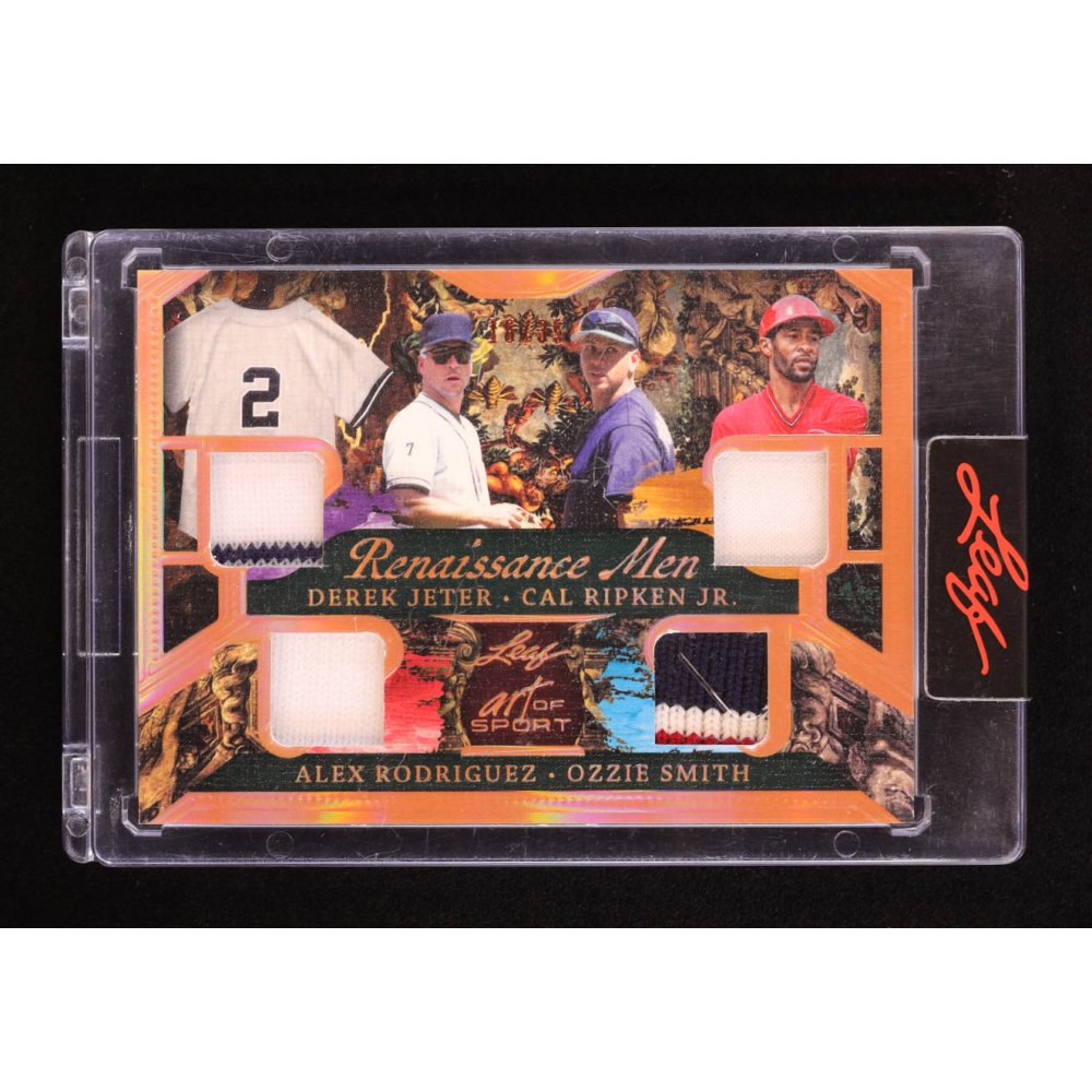 Derek Jeter / Cal Ripken Jr. / Alex Rodriguez / Ozzie Smith 2023 Leaf ...