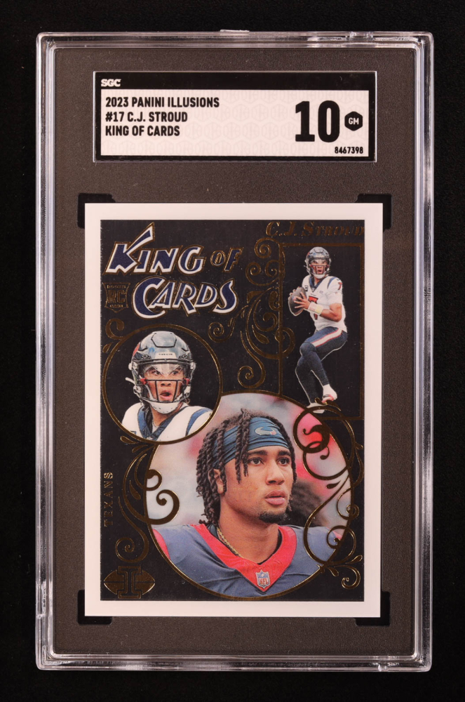 CJ Stroud 2023 Panini Illusions King of Cards #17 RC (SGC 10 ...