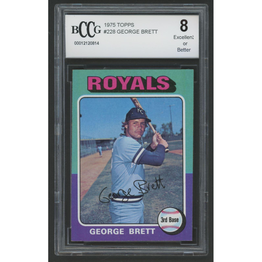 George Brett 1975 Topps #228 RC (BCCG 8) | Pristine Auction