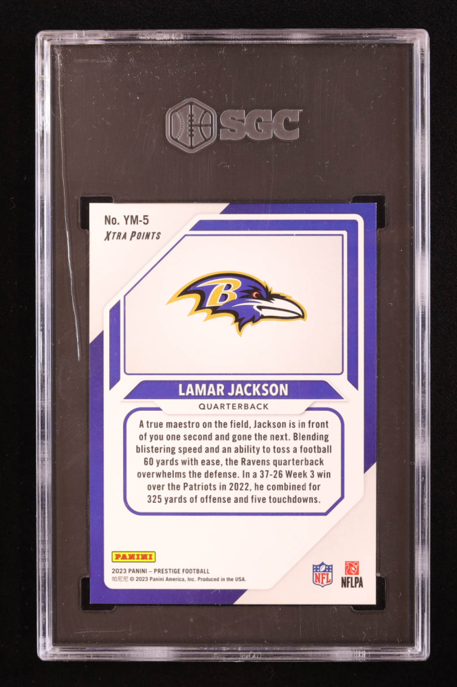 Lamar Jackson 2023 Prestige Youth Movement Xtra Points Gold #5 #23/75 ...