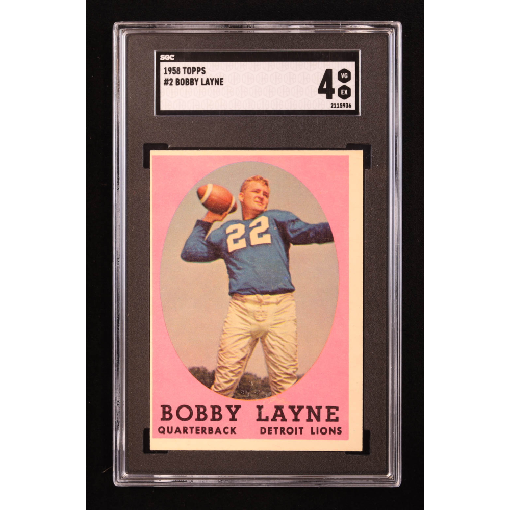 Bobby Layne 1958 Topps #2 (SGC 4) | Pristine Auction