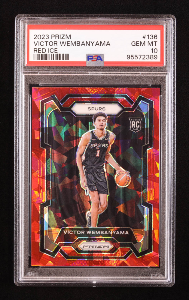 Victor Wembanyama 2023-24 Panini Prizm Prizms Red Ice #136 RC (PSA 10) | Pristine Auction