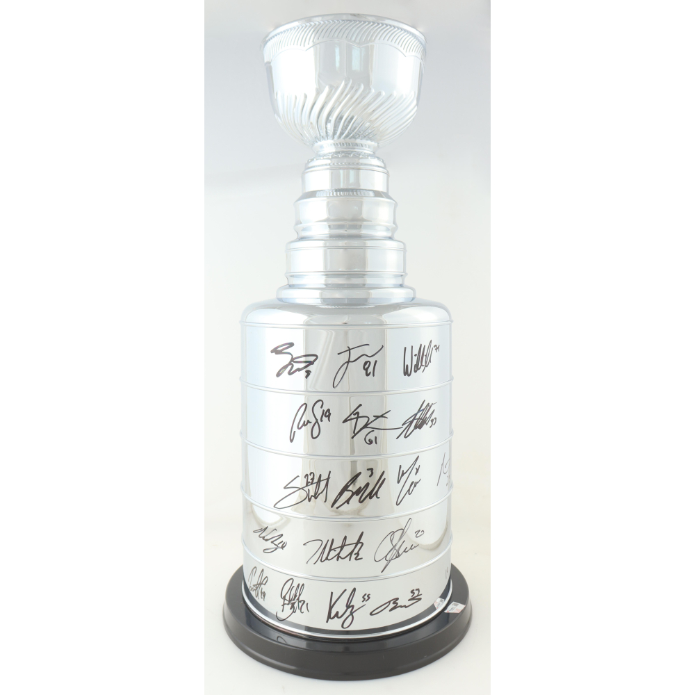 LE Replica Stanley Cup Trophy Signed by (18) with Jack Eiechel ...
