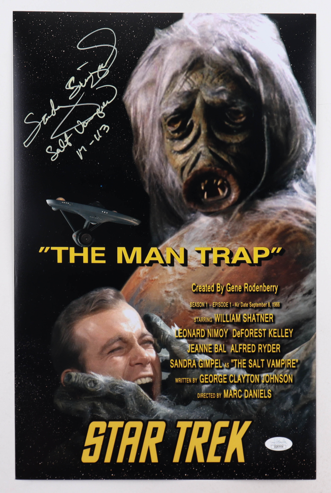 Sandra Gimple Signed "Star Trek" 11x17 Photo Inscribed "Salt Vampire ...