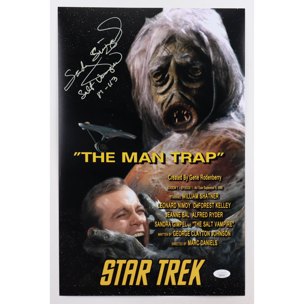 Sandra Gimple Signed "Star Trek" 11x17 Photo Inscribed "Salt Vampire ...