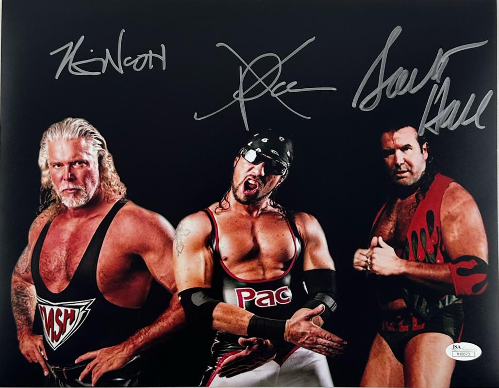 Kevin Nash, X-Pac & Scott Hall Signed WWE 11x14 Photo (JSA) | Pristine ...