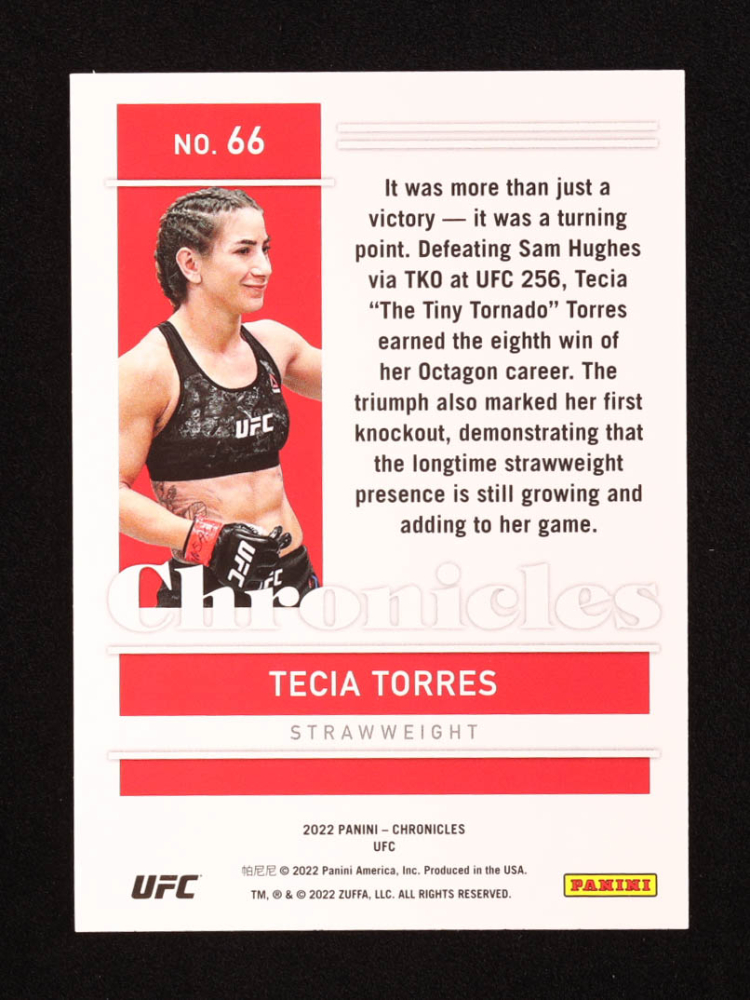 Tecia Torres 2022 Panini Chronicles UFC #66 | Pristine Auction