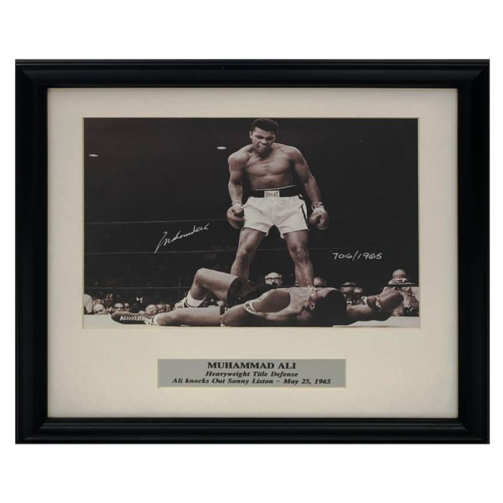 Muhammad Ali Signed LE Custom Framed Photo (Stacks of Plaques ...