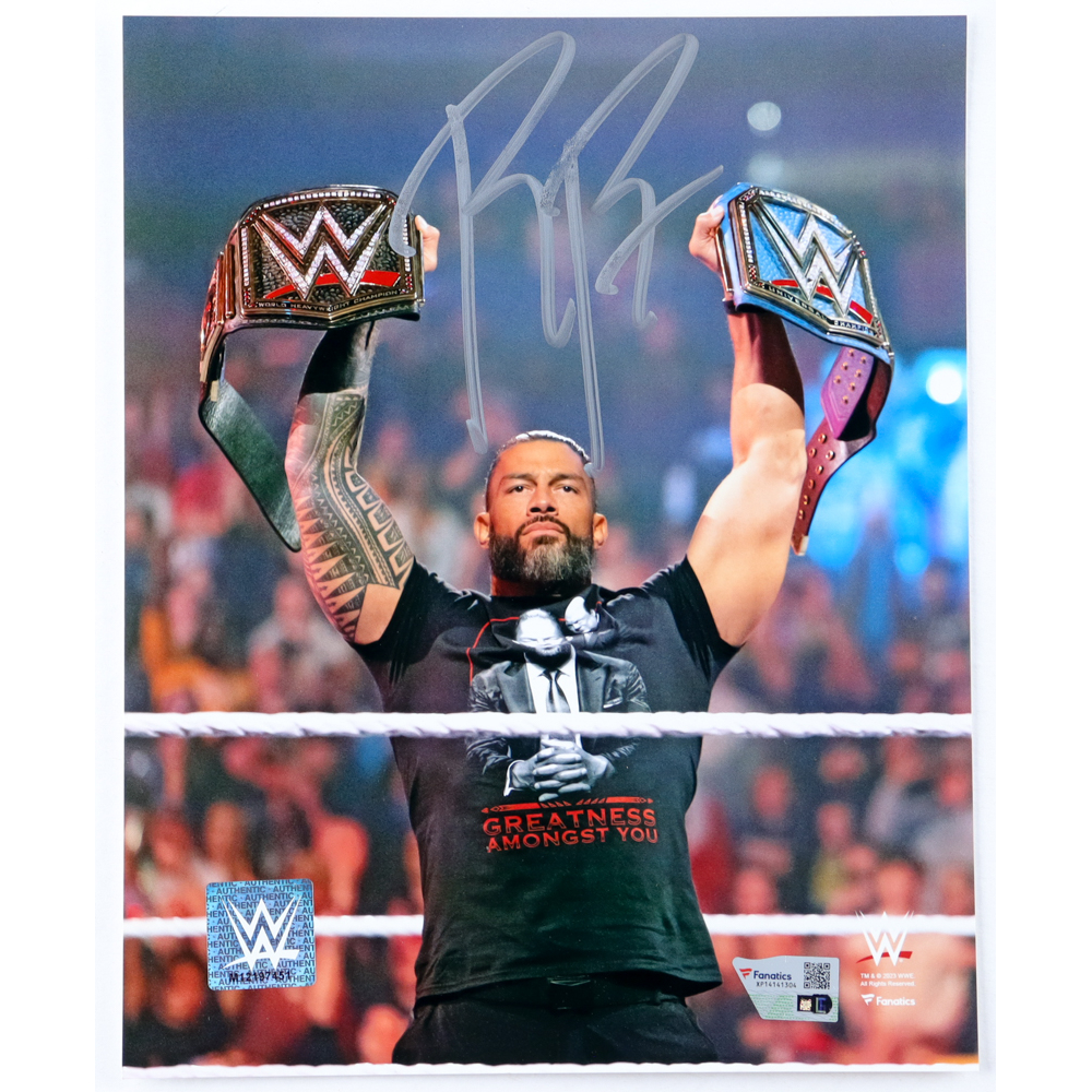 Roman Reigns Signed WWE 8x10 Photo (Fanatics) | Pristine Auction