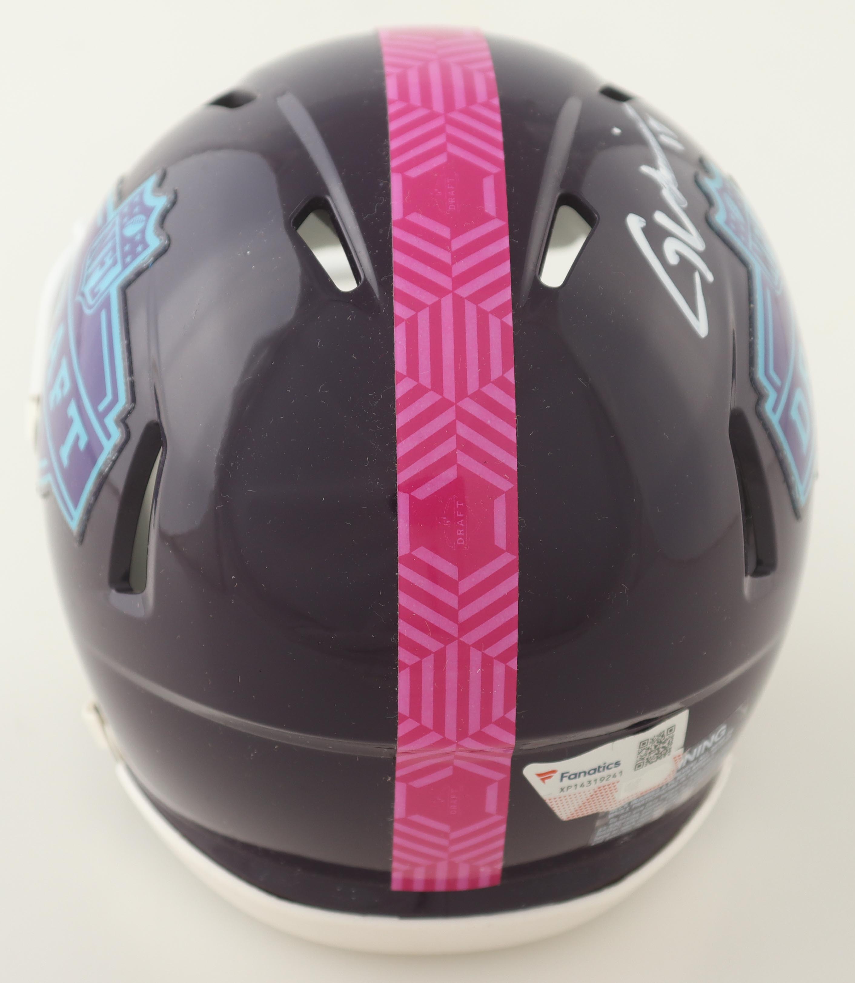 Garrett Wilson Signed 2022 NFL Draft Logo Speed Mini Helmet (Fanatics ...