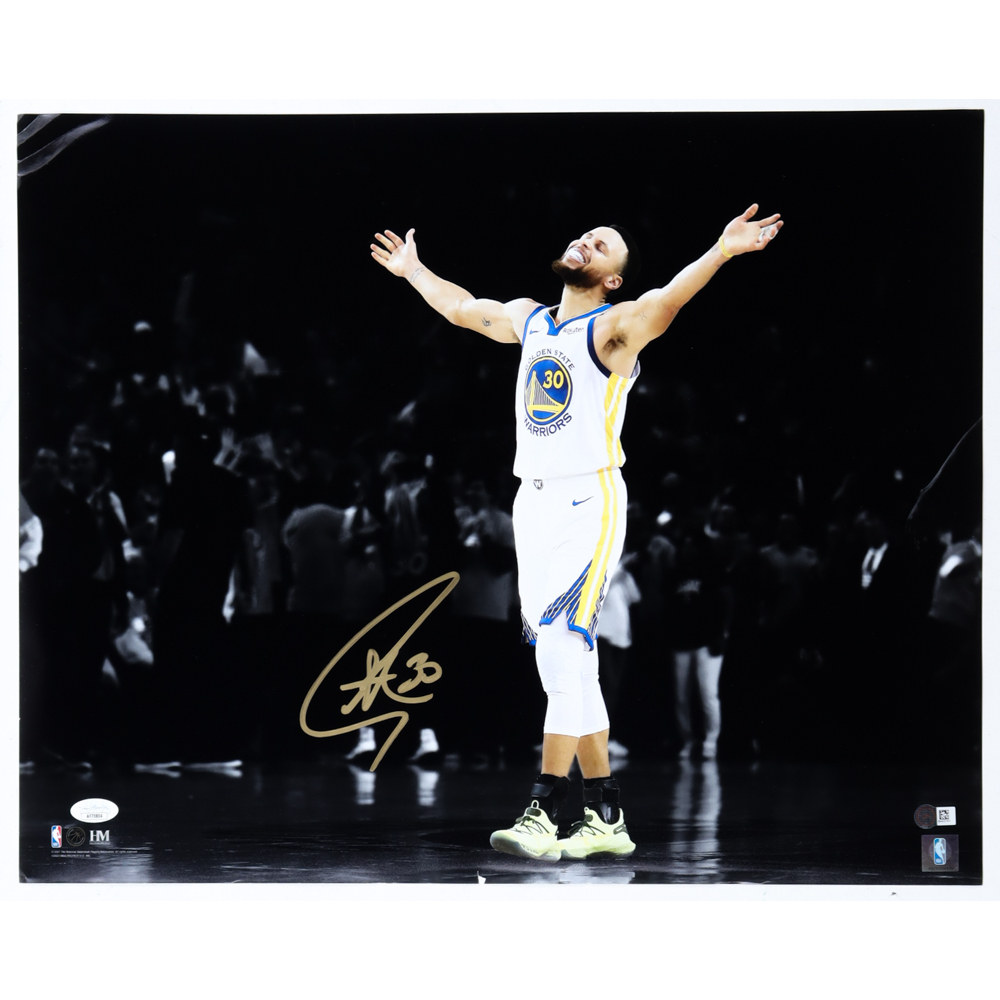 Stephen Curry Signed Warriors 16x20 Photo (JSA & Sports Memorabilia ...
