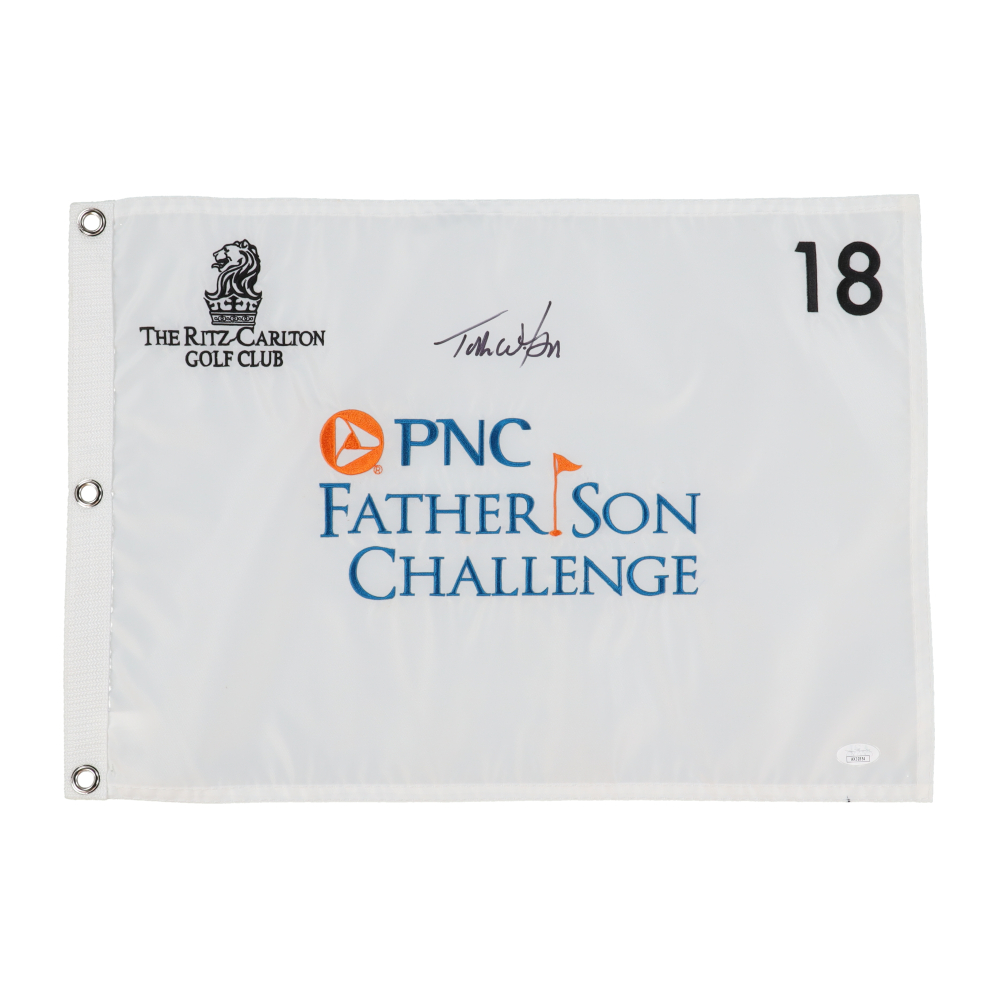 Tom Watson Signed PNC Father Son Challenge Golf Pin Flag (JSA ...