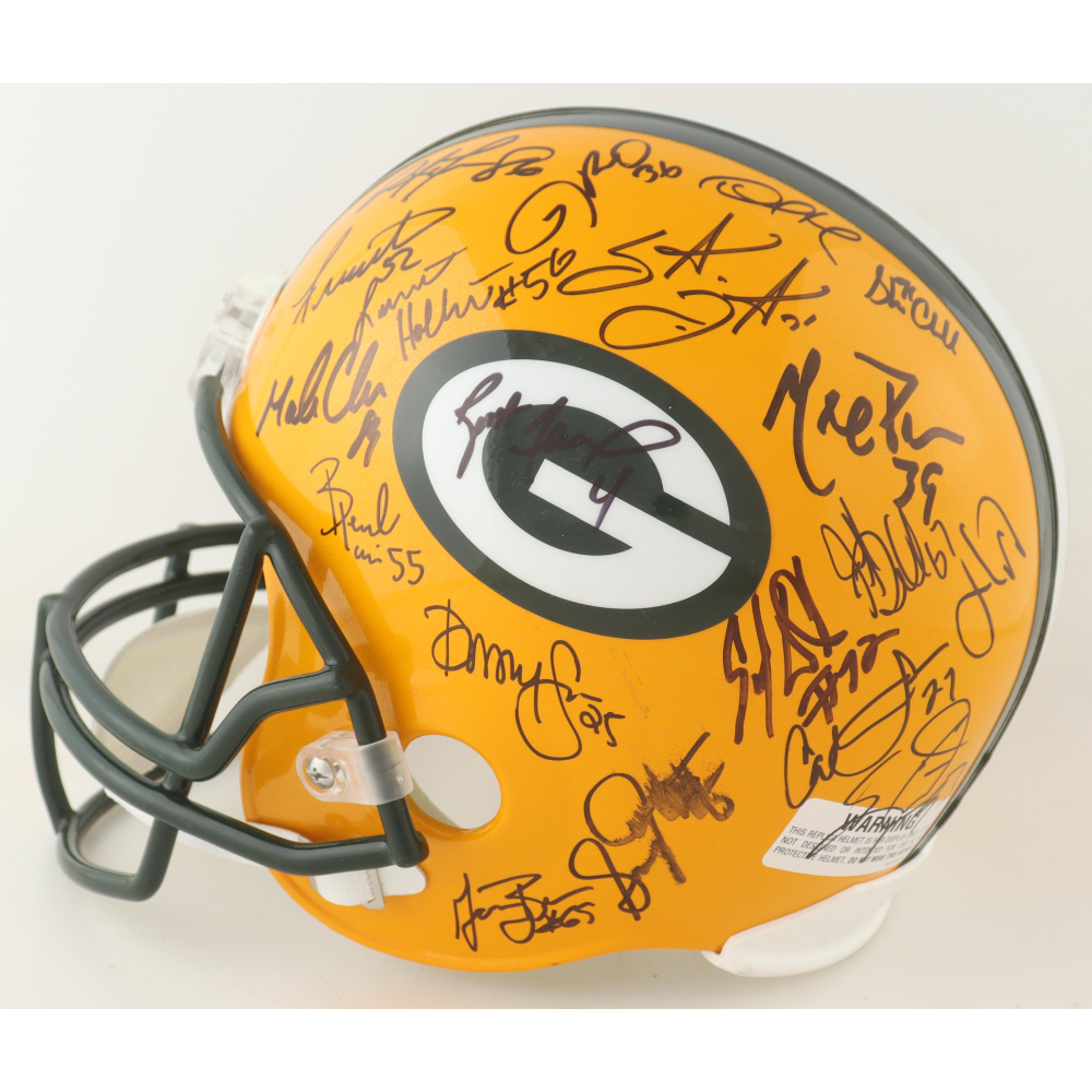Packers Super Bowl XXXI Champions Full-Size Helmet Team-Signed by (33 ...