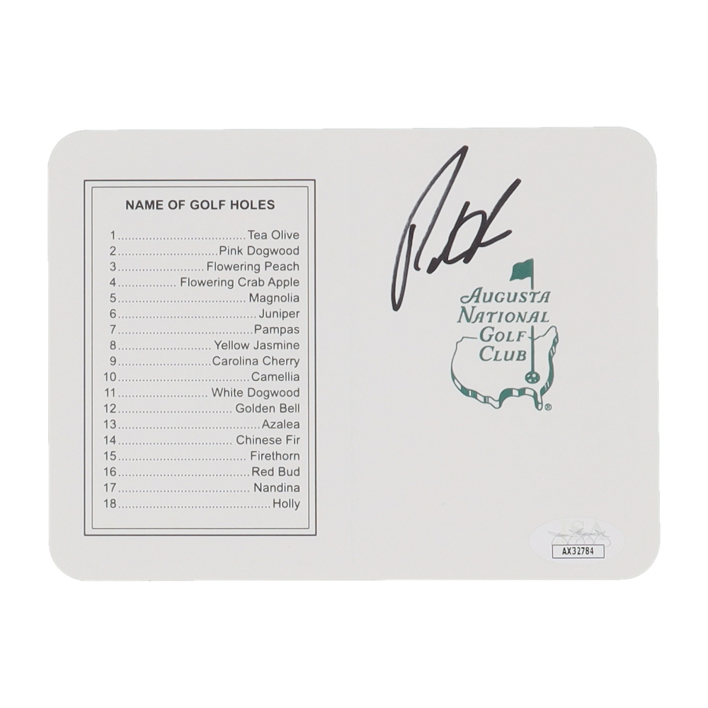 Patrick Reed Signed Augusta National Golf Club Scorecard (JSA ...