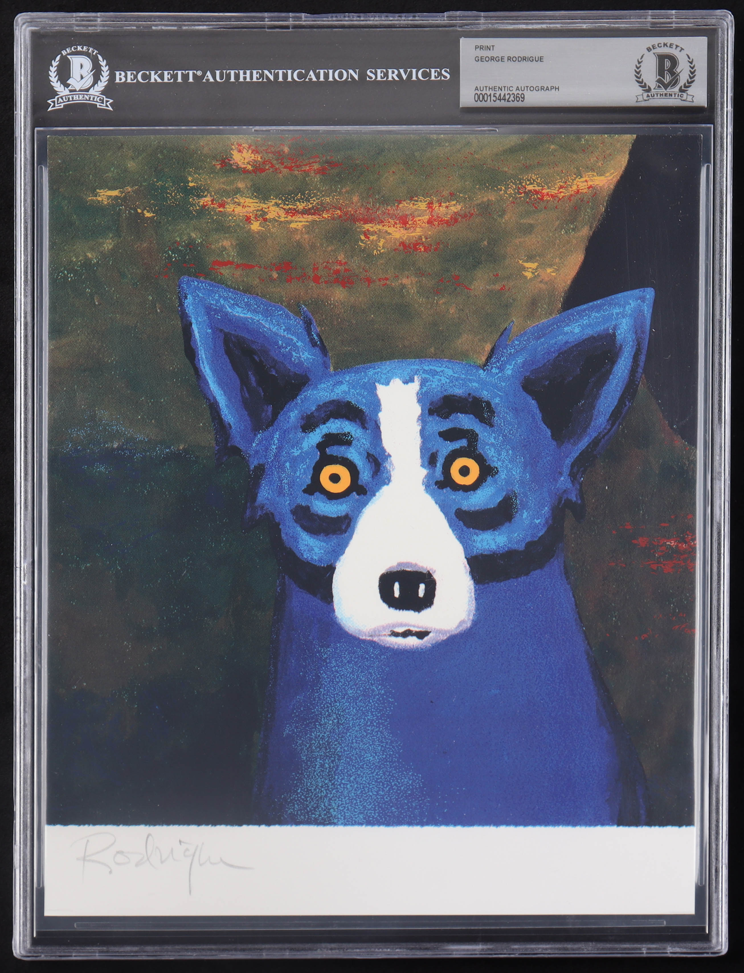"Blue Dog" by George Rodrigue 8x10 Print Signed by the Artist (Beckett ...