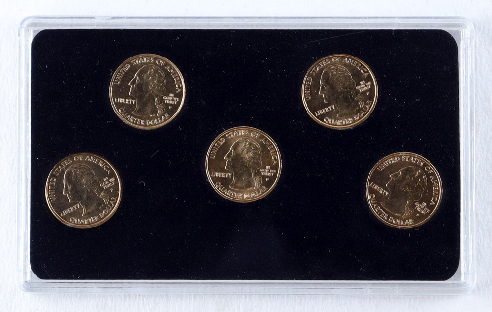 2008-D/P 50 States Commemorative Quarters Gold Edition Set with (5 ...