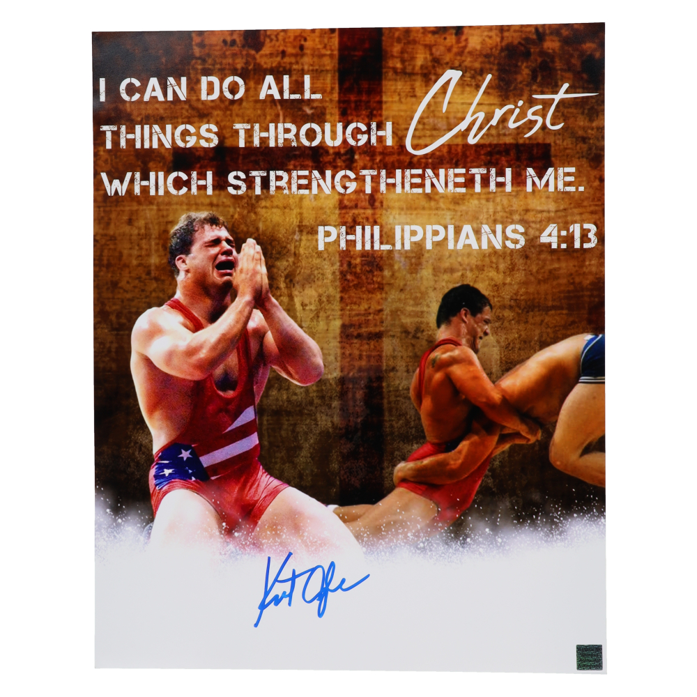 Kurt Angle Signed WWE 16x20 Photo (Playball Ink) | Pristine Auction