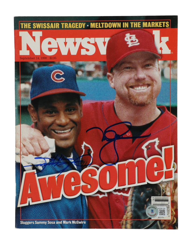 Mark McGwire & Sammy Sosa Signed 1998 "Sports Illustrated" Magazine ...