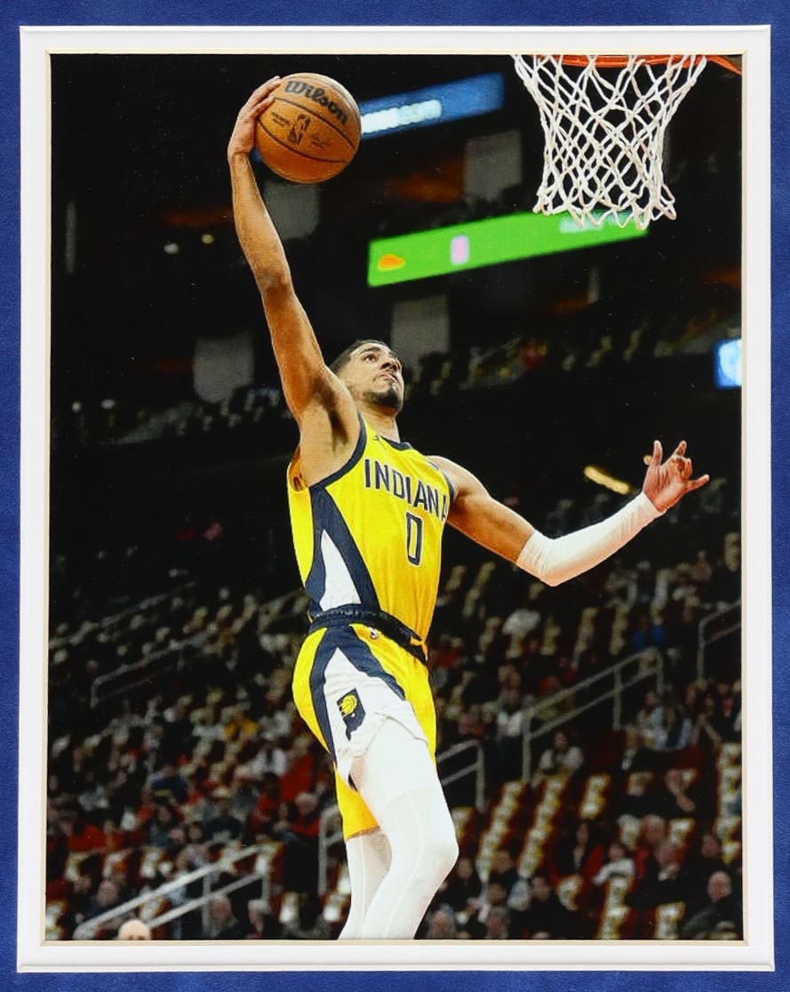Tyrese Haliburton Signed Pacers All-Star Game Custom Framed Jersey ...