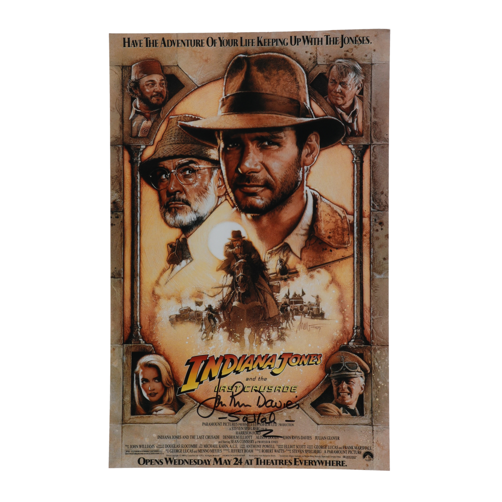 John Rhys-Davies Signed "Indiana Jones and the Last Crusader" 11x17 ...