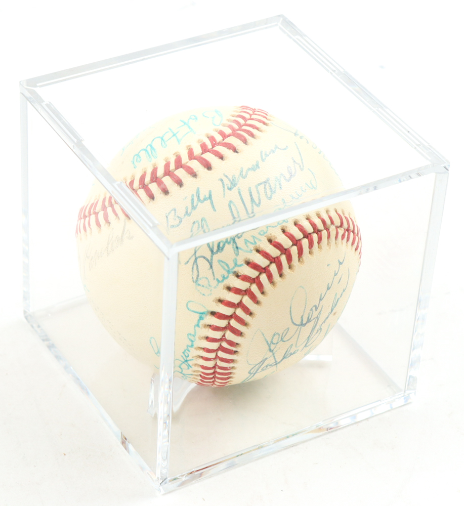 Hall of Famers OAL Baseball Signed by (24) With Hank Greenberg, With ...