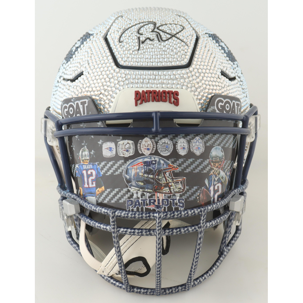 Tom Brady Signed Patriots Full-Size Authentic On-Field Speedflex Helmet ...