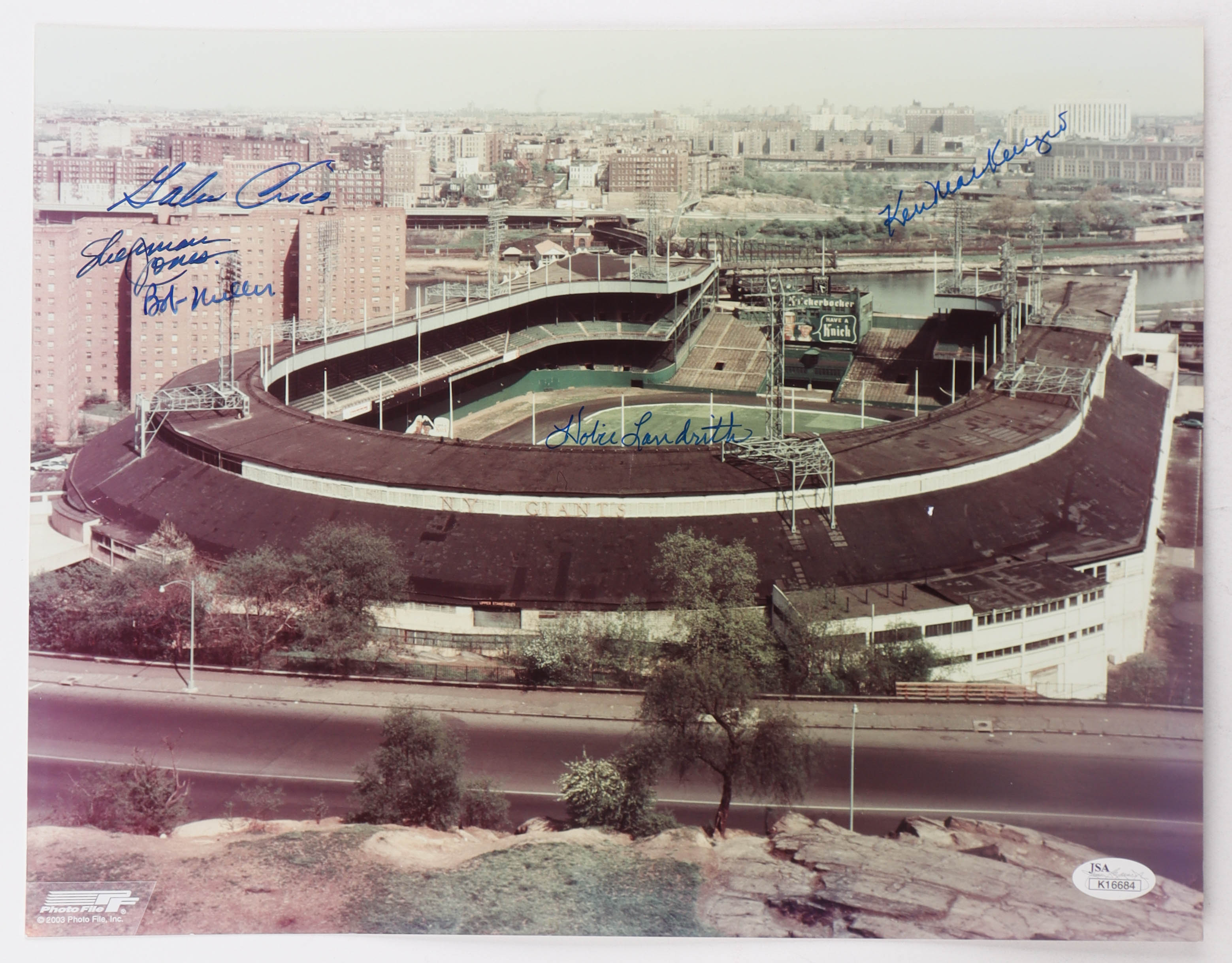 Giants Stadium 11x14 Photo Signed by (5) with Hobie Landrith, Galen ...