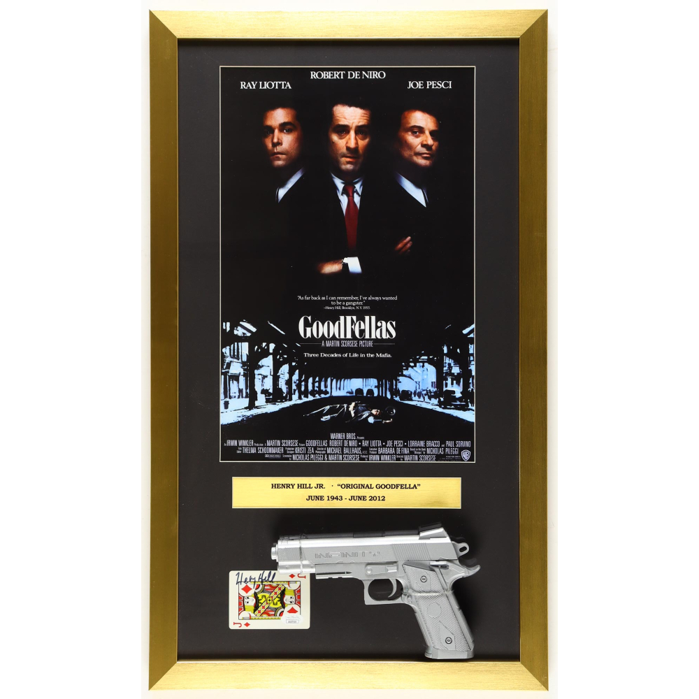 Henry Hill Signed "Goodfellas" Custom Framed Playing Card Display with ...