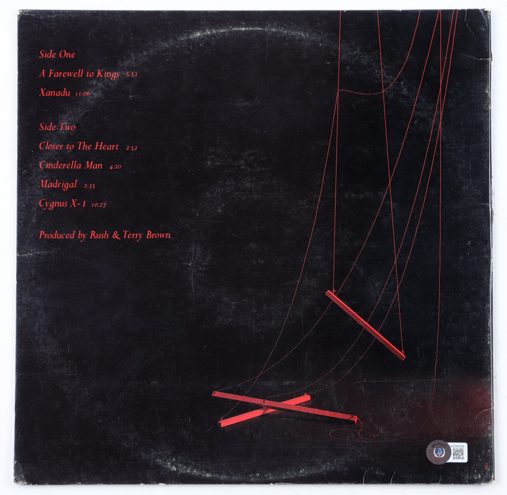 Geddy Lee, Neil Peart & Alex Lifeson Signed "A Farewell To Kings" Vinyl ...
