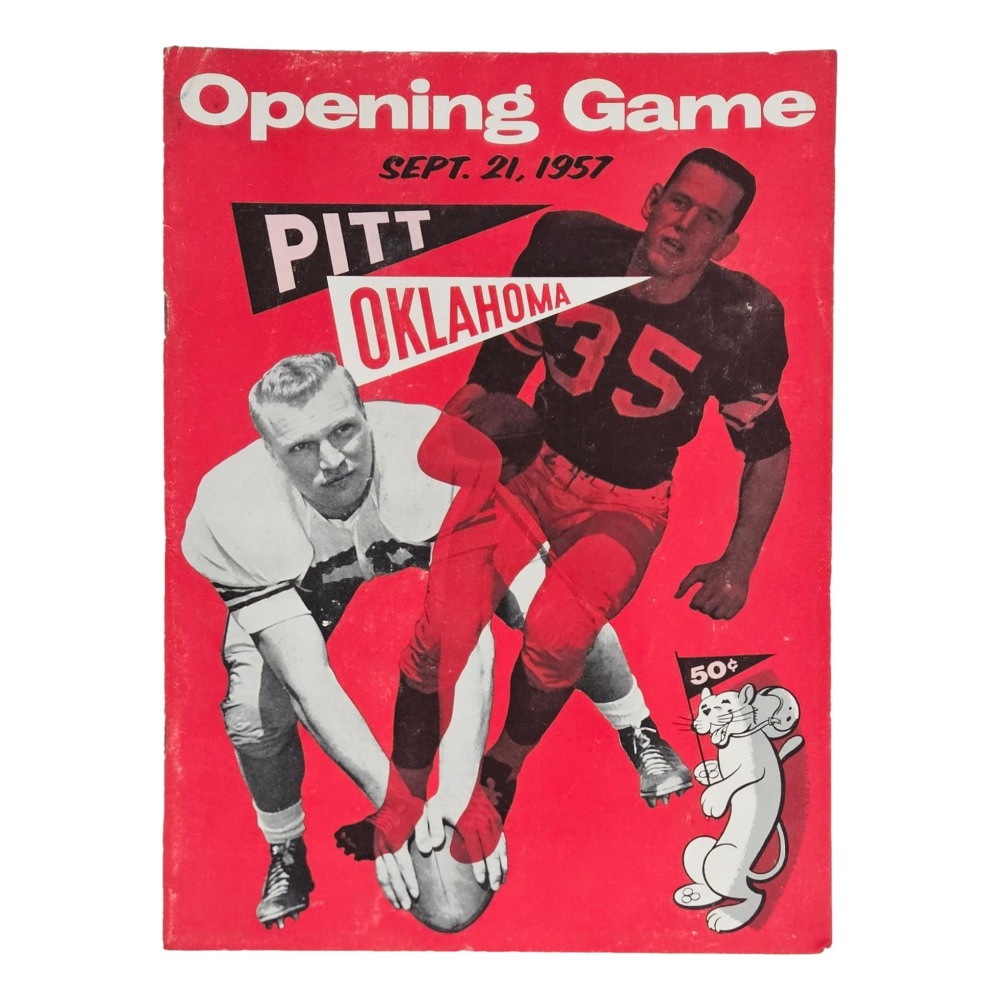 1957 Pittsburgh Panthers vs Oklahoma Sooners Official Game Program ...
