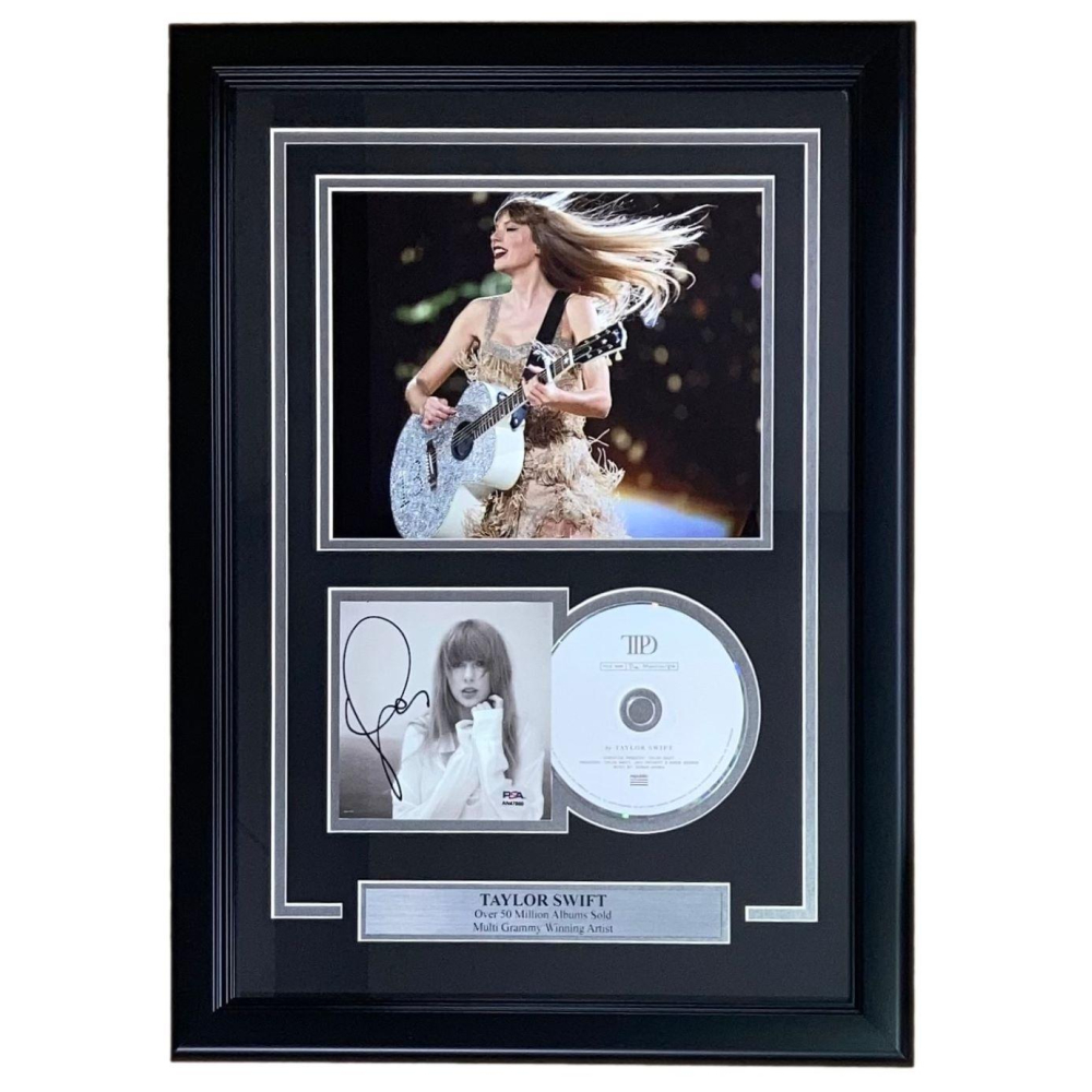Taylor Swift Signed Custom Framed "The Tortured Poets Department" CD ...