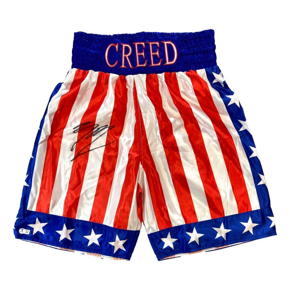 Michael B. Jordan Signed "Creed" Boxing Trunks (Beckett) | Pristine Auction