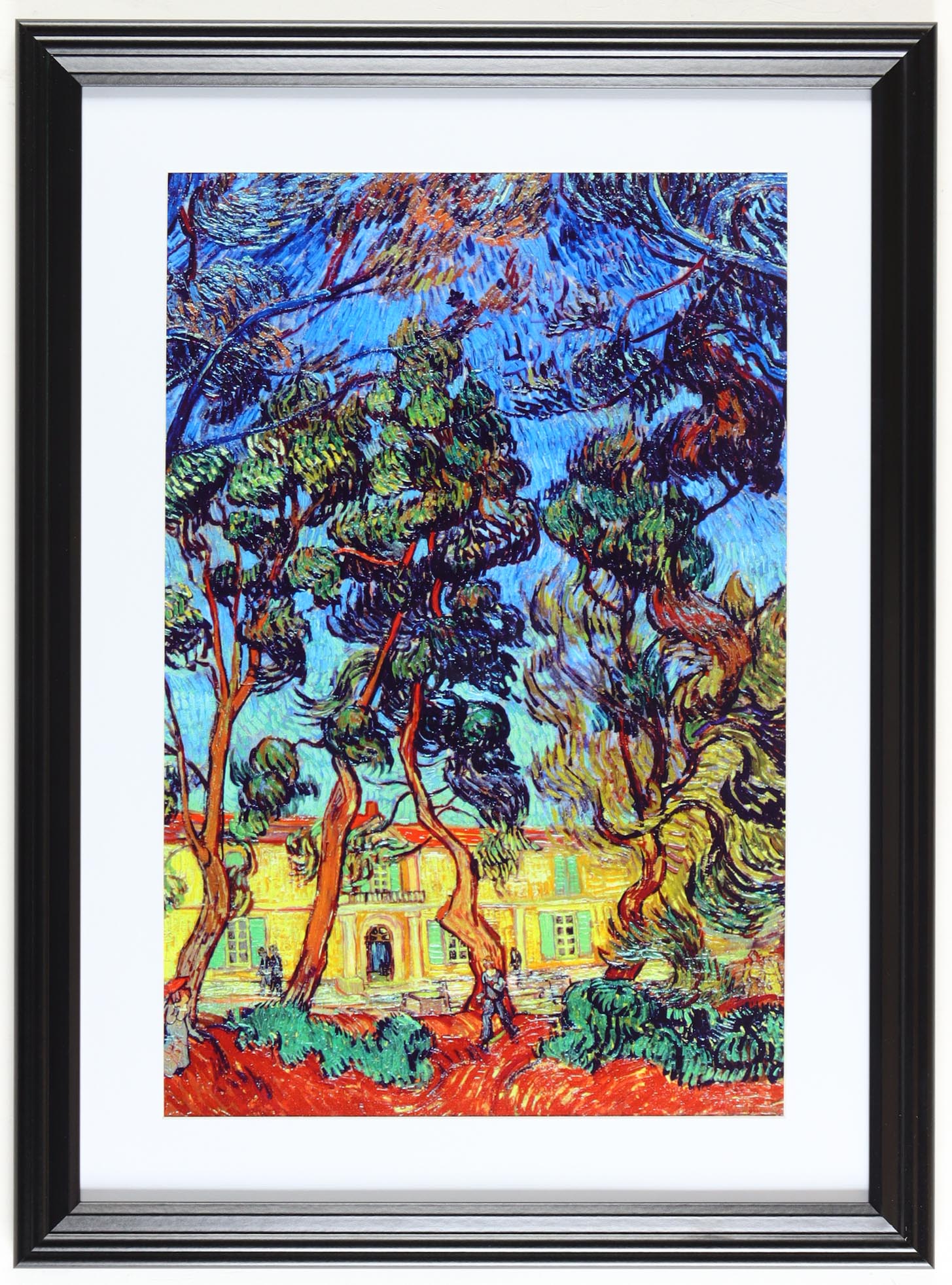 1889 "Trees In The Garden Of The Asylum" By Vincent Van Gogh Custom ...